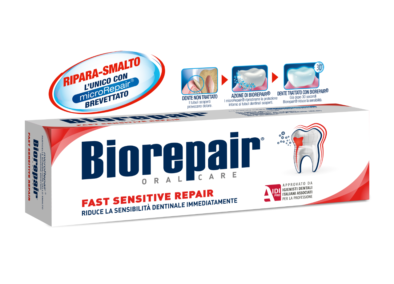 Biorepair - Dentifricio Fast Sensitive Repair per Cura Denti Sensibili ...